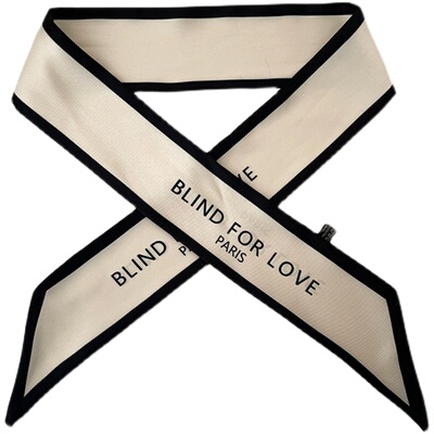 小长条花草蝴蝶结扎头春秋丝巾