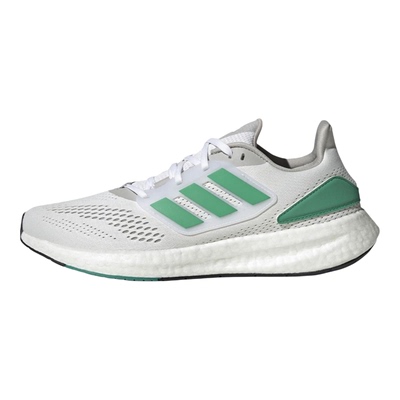 Adidas  Pureboost 22男女同款白绿舒适透气轻便低帮跑步鞋HQ8588