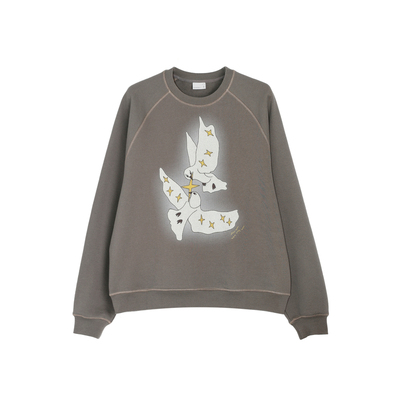 roaringwild宽松圆领套头卫衣男