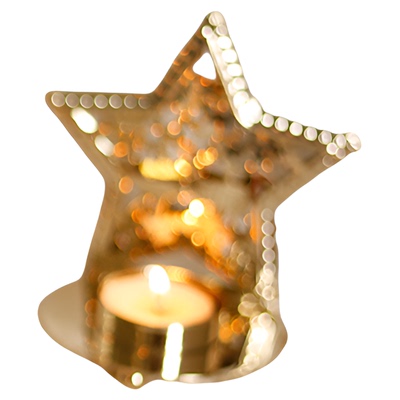 珍世缘圣诞烛台金属镂空立体