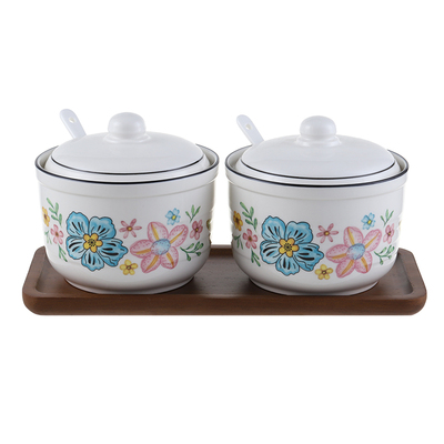 陶瓷厨房家用味精盐套装调料瓶