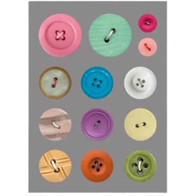 韩国OAB创意彩色防水纽扣贴纸