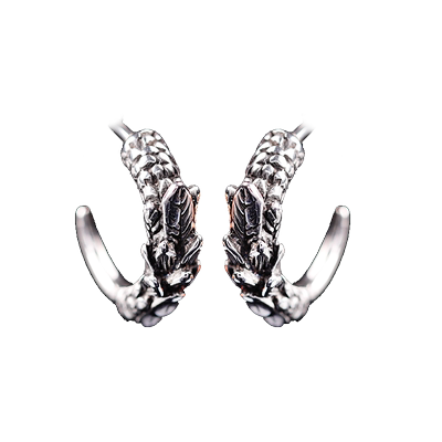法国idee鹰爪耳钉男情侣银色嘻哈
