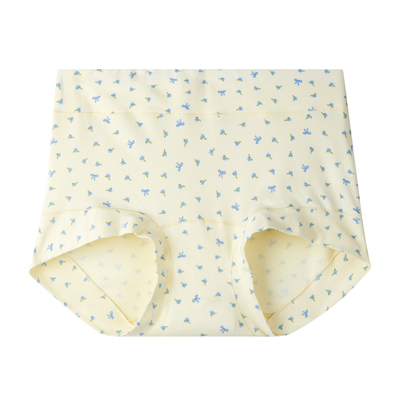 女士内裤纯棉抑菌中腰平角短裤