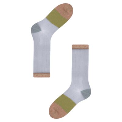 AR仲夏流金中筒丝袜撞色玻璃丝水晶袜夏季薄款女r线AlmondRocks