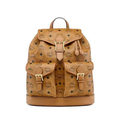 【自营】MCM AREN徽标印花女士时尚潮流百搭双肩包MWKFATA01防水