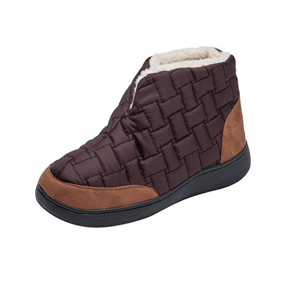 宝人冬季居家加绒保暖棉拖鞋