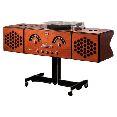 Degas德加 意大利进口音响复古风黑胶唱片机设计感笑脸音箱收音机