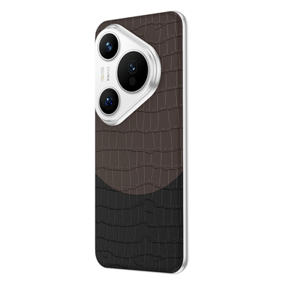 适用华为Pura70Ultra撞色背膜双色拼接素皮膜华为pura70/pura80背膜华为Pura70Pro/华为Pura80Pro手机背膜贴