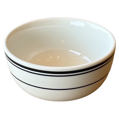 TUXTON正品陶瓷黑线圆形米饭碗