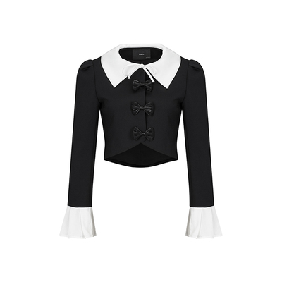 Azepam黑白色拼接西装外套