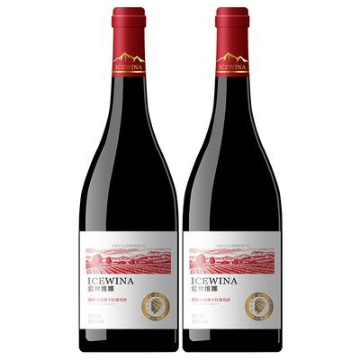 爱丝维娜 宁夏贺兰山经典赤霞珠干红葡萄酒750ml*2支红酒礼盒国产