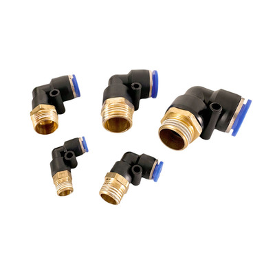 朝日气动气管接头外螺纹弯头90度