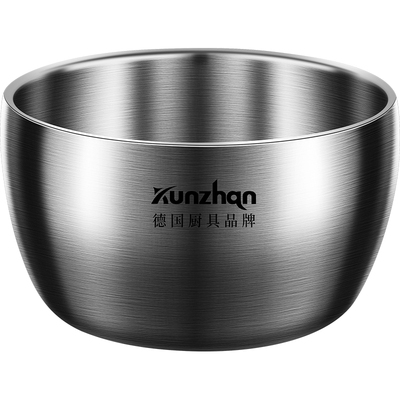 kunzhan316L不锈钢双层中空碗
