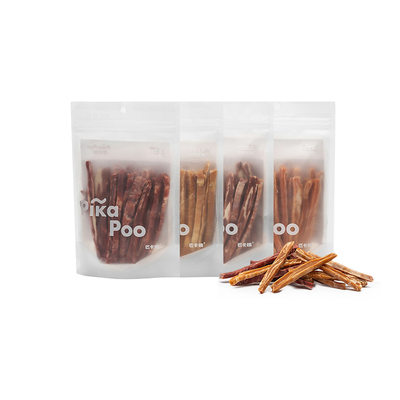 匹卡噗 pikapoo狗狗雪花三文鱼训练奖励大中小型犬鲜鸡鸭牛肉条干