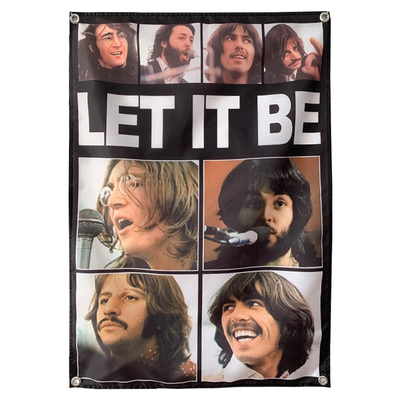 甲壳虫酒吧琴行房间摇滚挂旗挂布