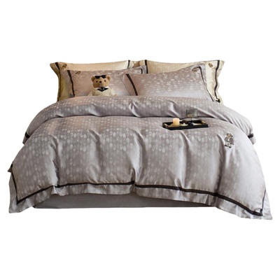 TeenieWeenieA类轻奢高级感床单四件套金丝缎提花刺绣双人被套罩