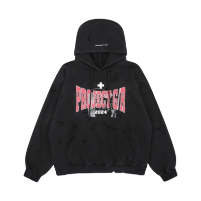 Grailz双面穿破坏设计连帽卫衣