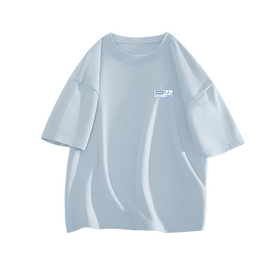 真维斯纯棉短袖t恤男士内搭打底衫男款2026新款蓝色男生半袖男士L