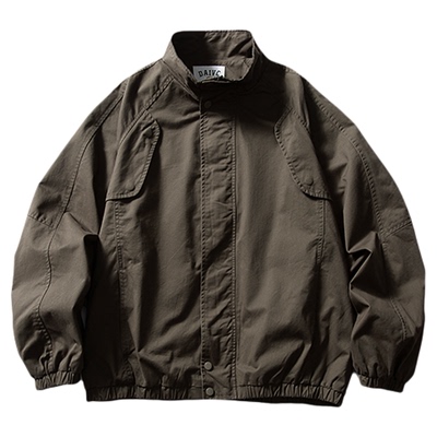 GOKIGA春秋潮牌复古宽松立领夹克