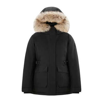 羽绒服女真毛领防风防水派克服