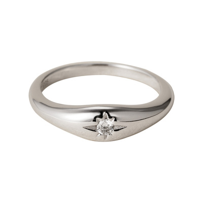 素图女925银时尚百搭尾戒个性