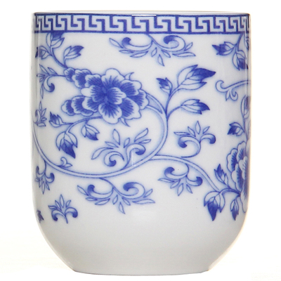 青花瓷陶瓷日式单个茶杯茶具