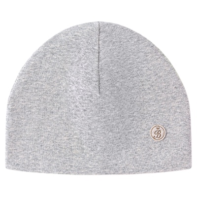 babylove婴儿纯色帽子胎帽秋冬季男女宝宝外出包头帽纯色套头帽