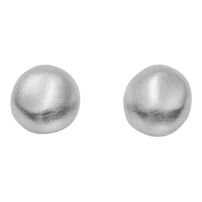 EWEST 大写小Q同款素银经典耳钉新款小众设计素面银女简约耳饰