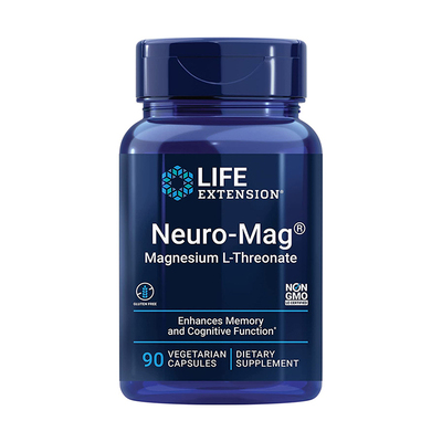美国Life Extension苏糖酸镁Neuro-Mag脑镁素胶囊大脑补镁90粒