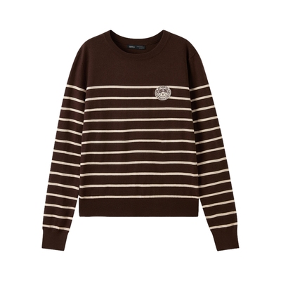 SPAO秋季新品条纹撞色毛衣