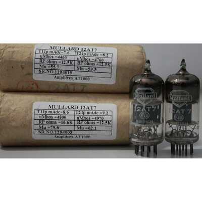 议价12AT7 MULLARD Square Getter 英国制造 Amplitrex 测试 1 匹