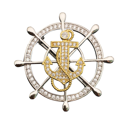 D.M.D迪曼达船舵胸针英伦风设计