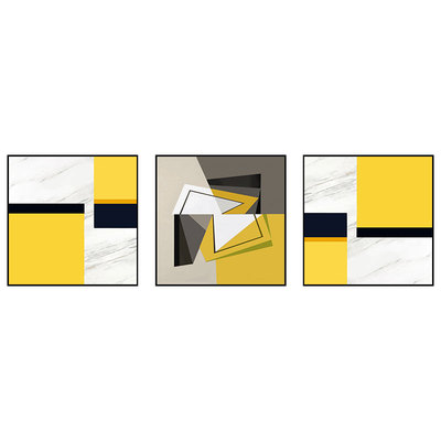 北欧客厅沙发背景墙壁装饰画三联