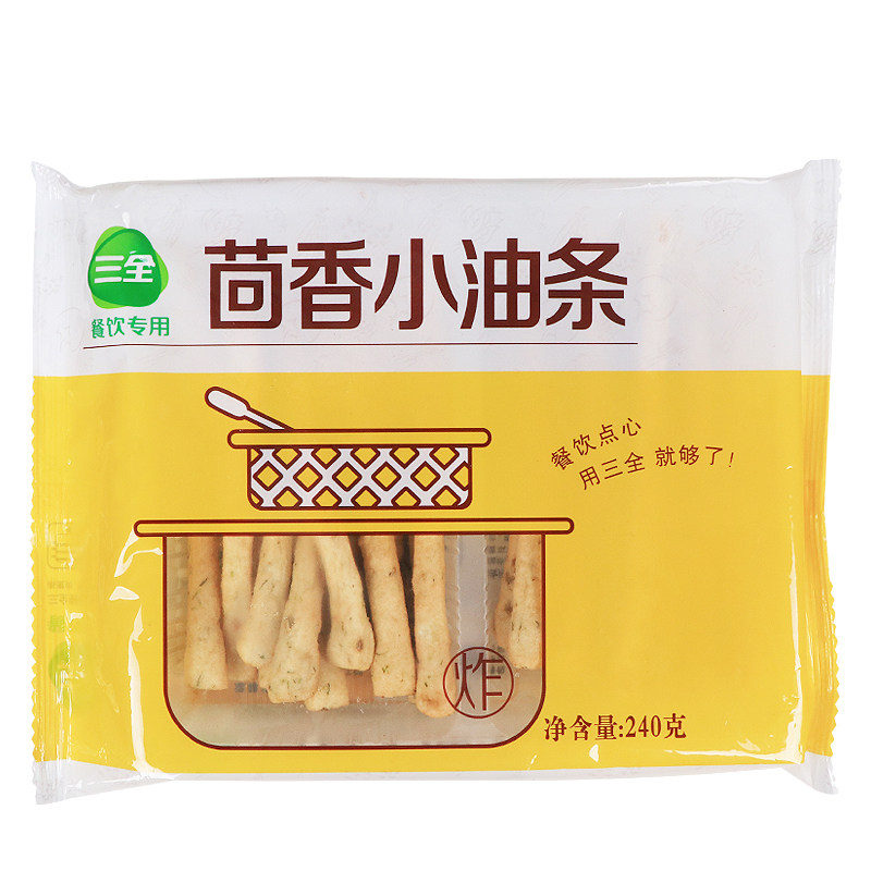 三全茴香小油条240g*5包无明矾速冻葱香油条面点速冻早餐点心_虎窝淘