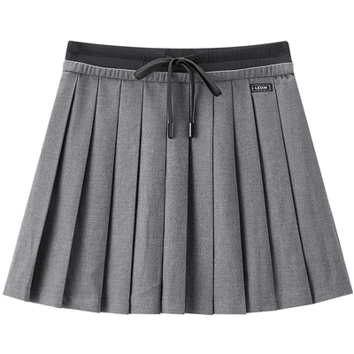 【商场同款】乐町学院风百褶短裙秋冬拼接腰头半身裙C1GEF4231