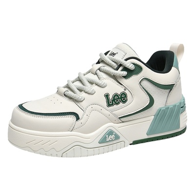 Lee厚底增高真皮休闲板鞋