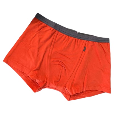 男士透气纯色平角内裤