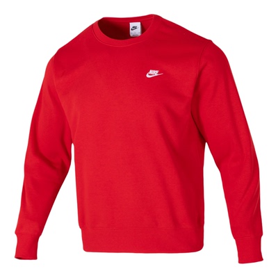 nike耐克男上衣红色套头衫新年款圆领运动休闲健身卫衣FN3889
