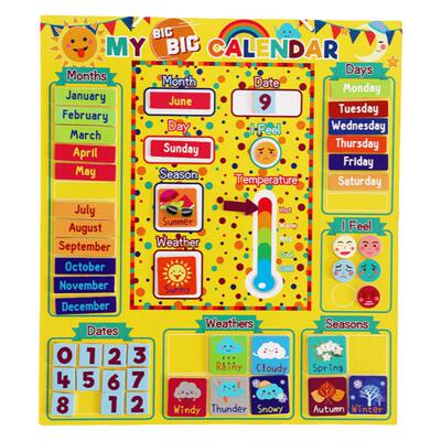 儿童小日历天气认知板学习挂图