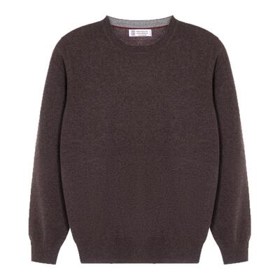 BC BRUNELLO CUCINELLI 男士羊绒舒适百搭圆领毛衣银泰301574