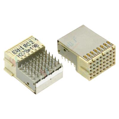 ERNI恩尼214443背板CPCI连接器ERmet母头B8型40P压接屏蔽2.0间距