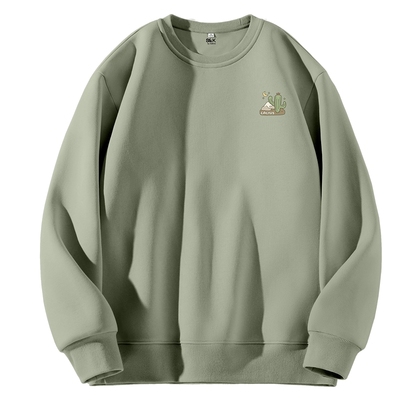 卫衣男款青少年抹茶绿印花上衣