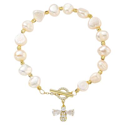 巴洛克不规则淡水珍珠手链