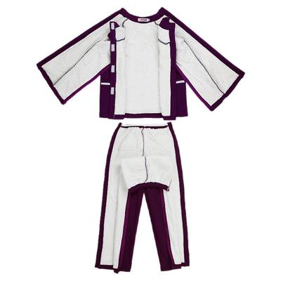易穿脱病号服护理服女士加绒加厚家居睡衣骨折瘫痪长期卧床拉链款