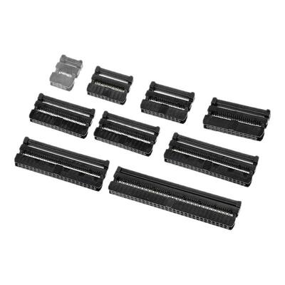 2.54MM间距FC压线头IDC牛角插头扁平灰色排线LED屏连接器8 10 16P