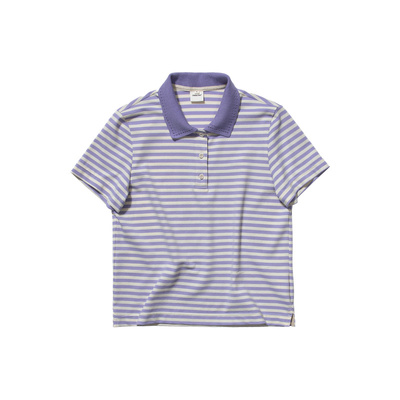 UNRETRO复古撞色条纹短袖polo杉