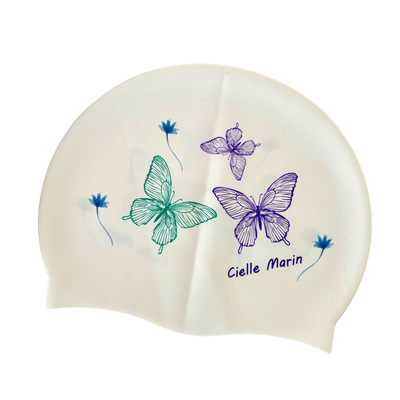 ciellemarin喜马林硅胶防水梦中夏泳帽大号护耳泳帽加大版泳帽