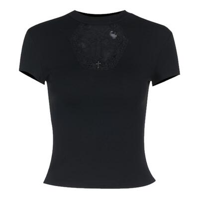 哥特风黑色上衣辣妹套半身裙装