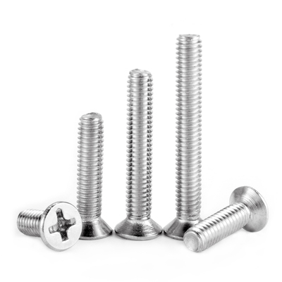 304不锈钢螺丝十字沉头机牙